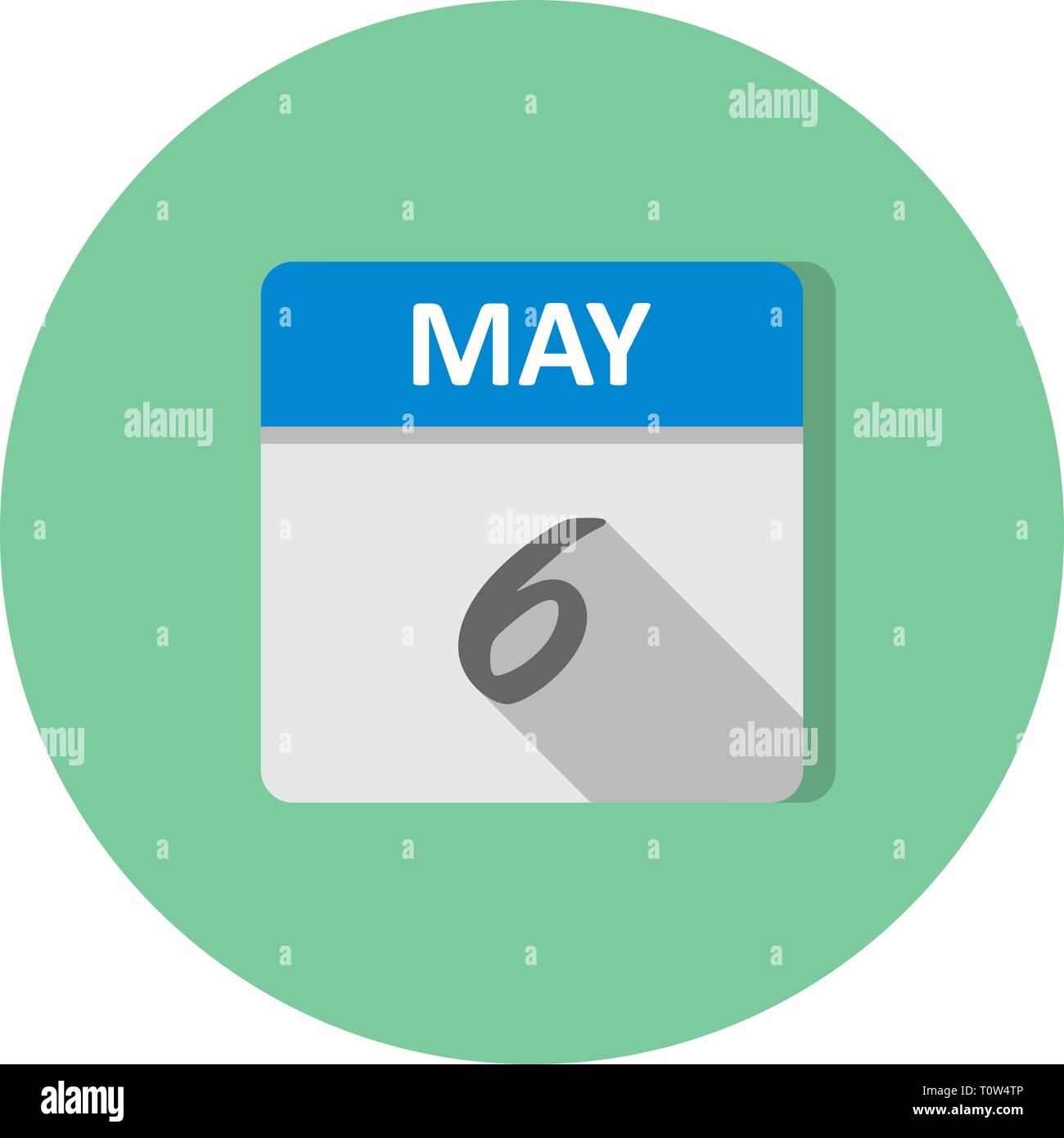 May 6th Date on a Single Day Calendar Stock Photo - Alamy