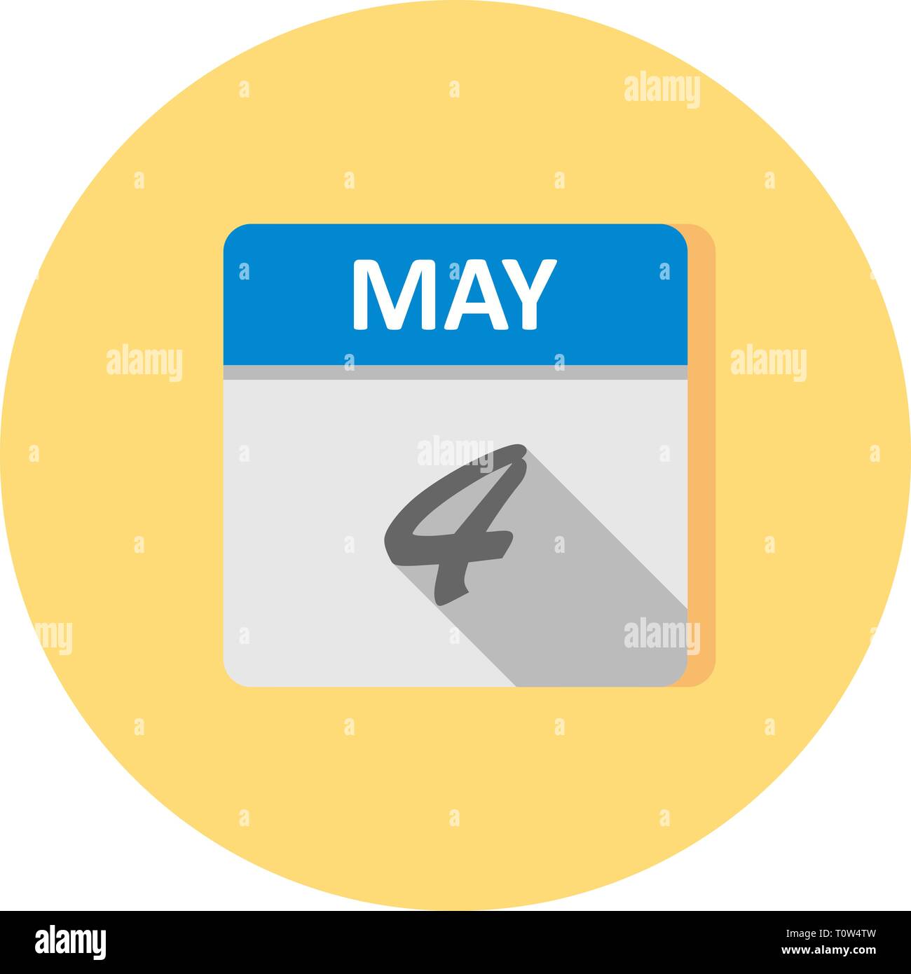 May 4th Date on a Single Day Calendar Stock Photo - Alamy