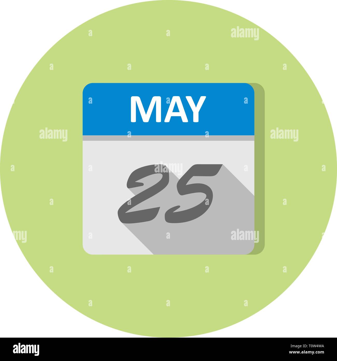 May 25th Date on a Single Day Calendar Stock Photo - Alamy