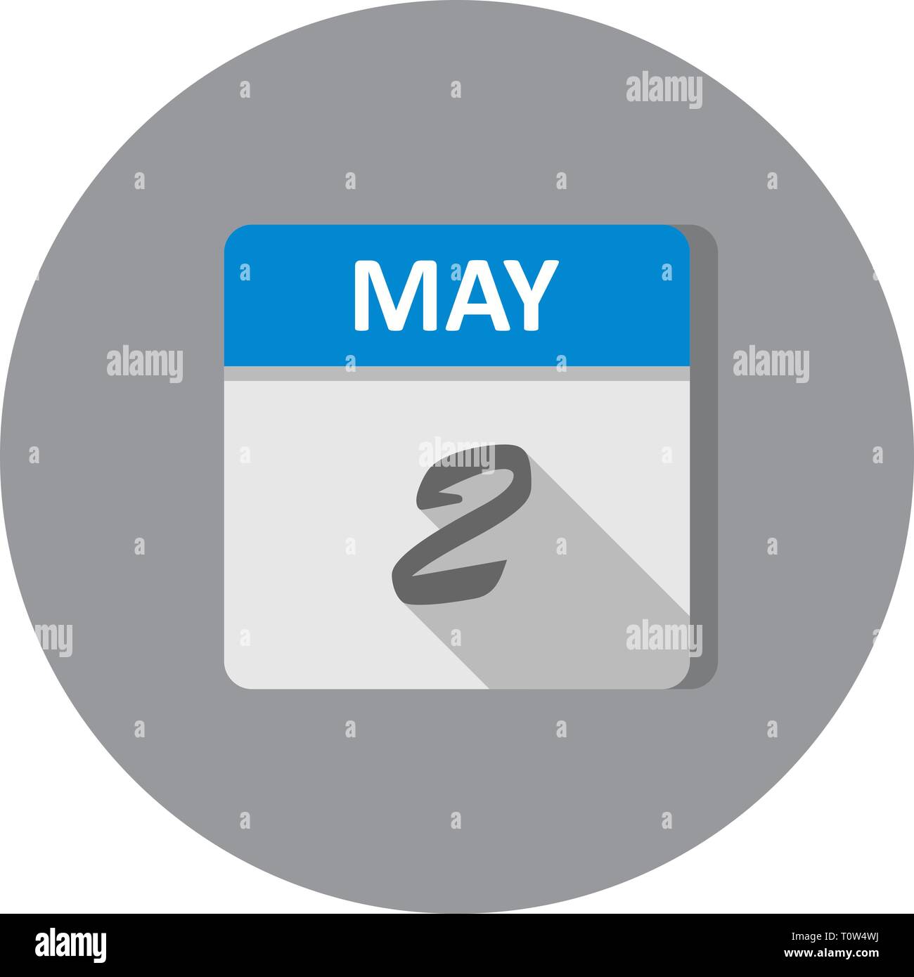 May 2nd Date on a Single Day Calendar Stock Photo - Alamy