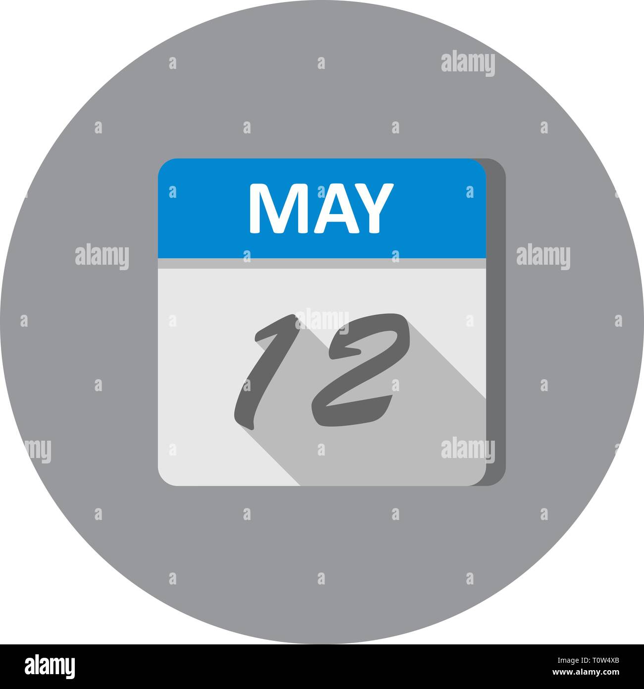 May 12th Date on a Single Day Calendar Stock Photo - Alamy