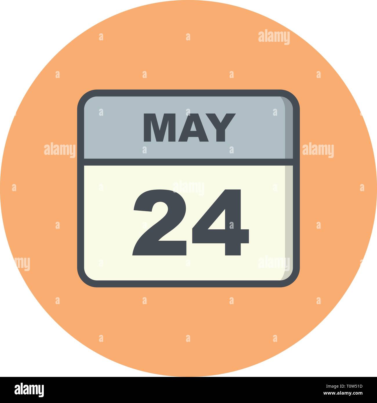 May 24th Date on a Single Day Calendar Stock Photo - Alamy