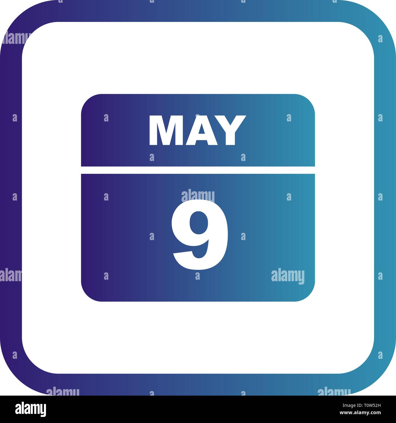 May 9th Date on a Single Day Calendar Stock Photo - Alamy