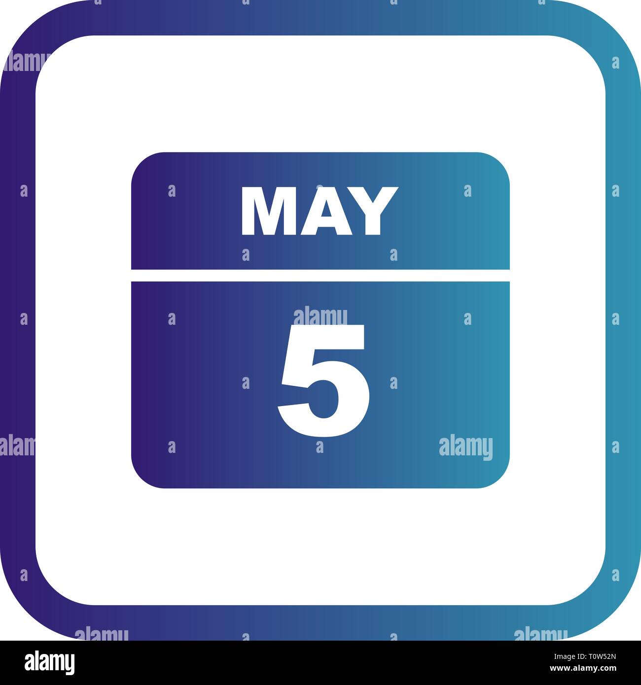 May 5th Date on a Single Day Calendar Stock Photo - Alamy