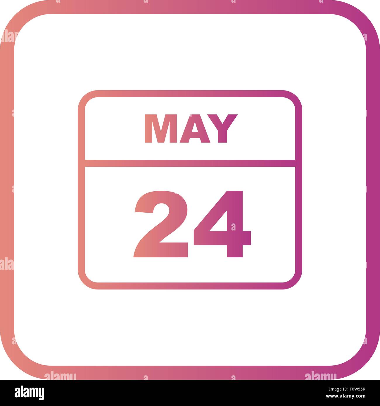 May 24th Date on a Single Day Calendar Stock Photo - Alamy