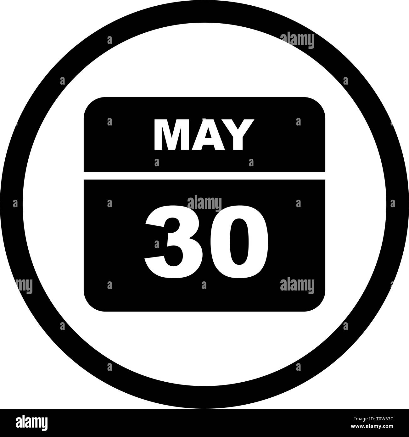 May 30th Date on a Single Day Calendar Stock Photo - Alamy