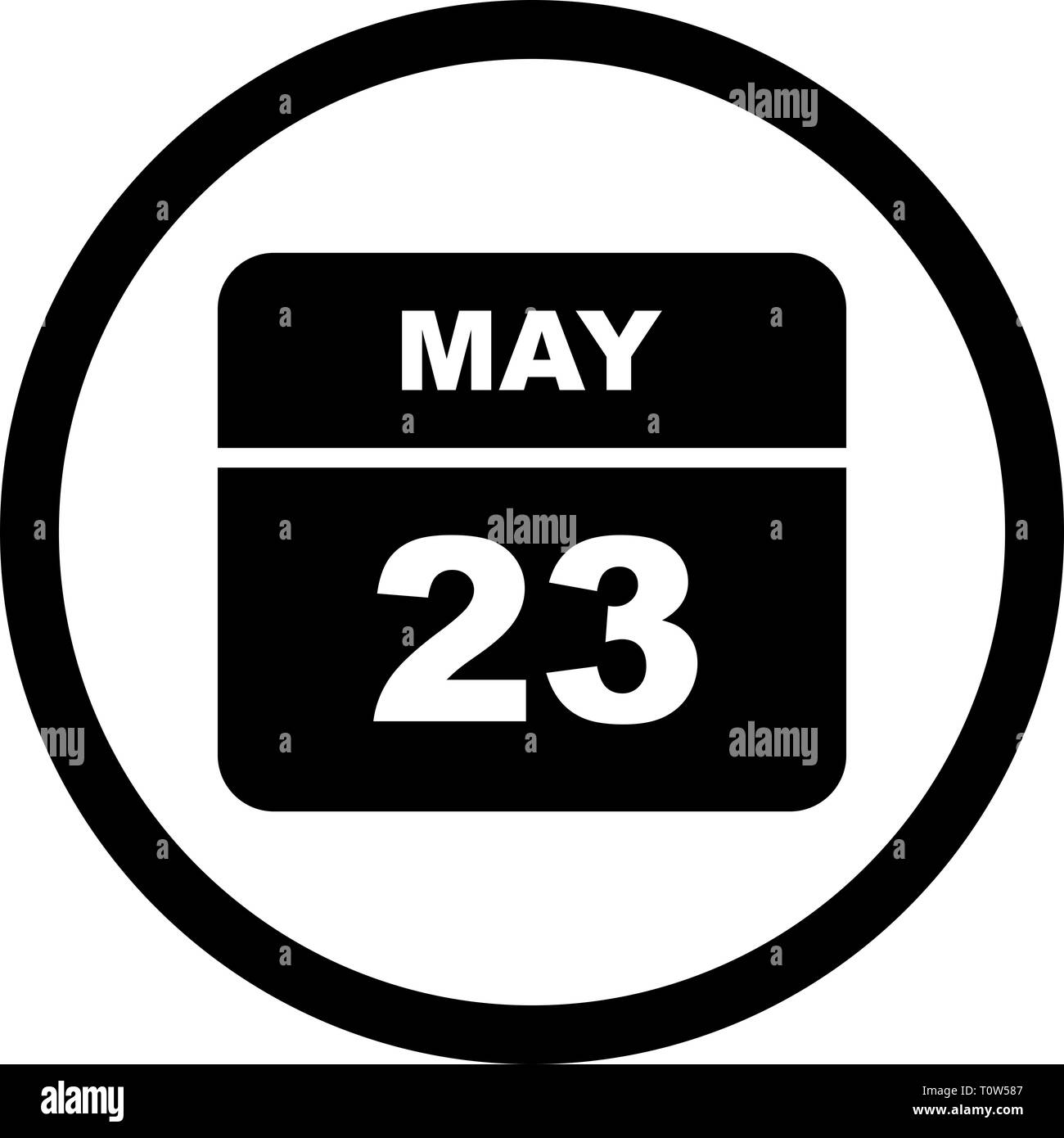 May 23rd Date on a Single Day Calendar Stock Photo - Alamy