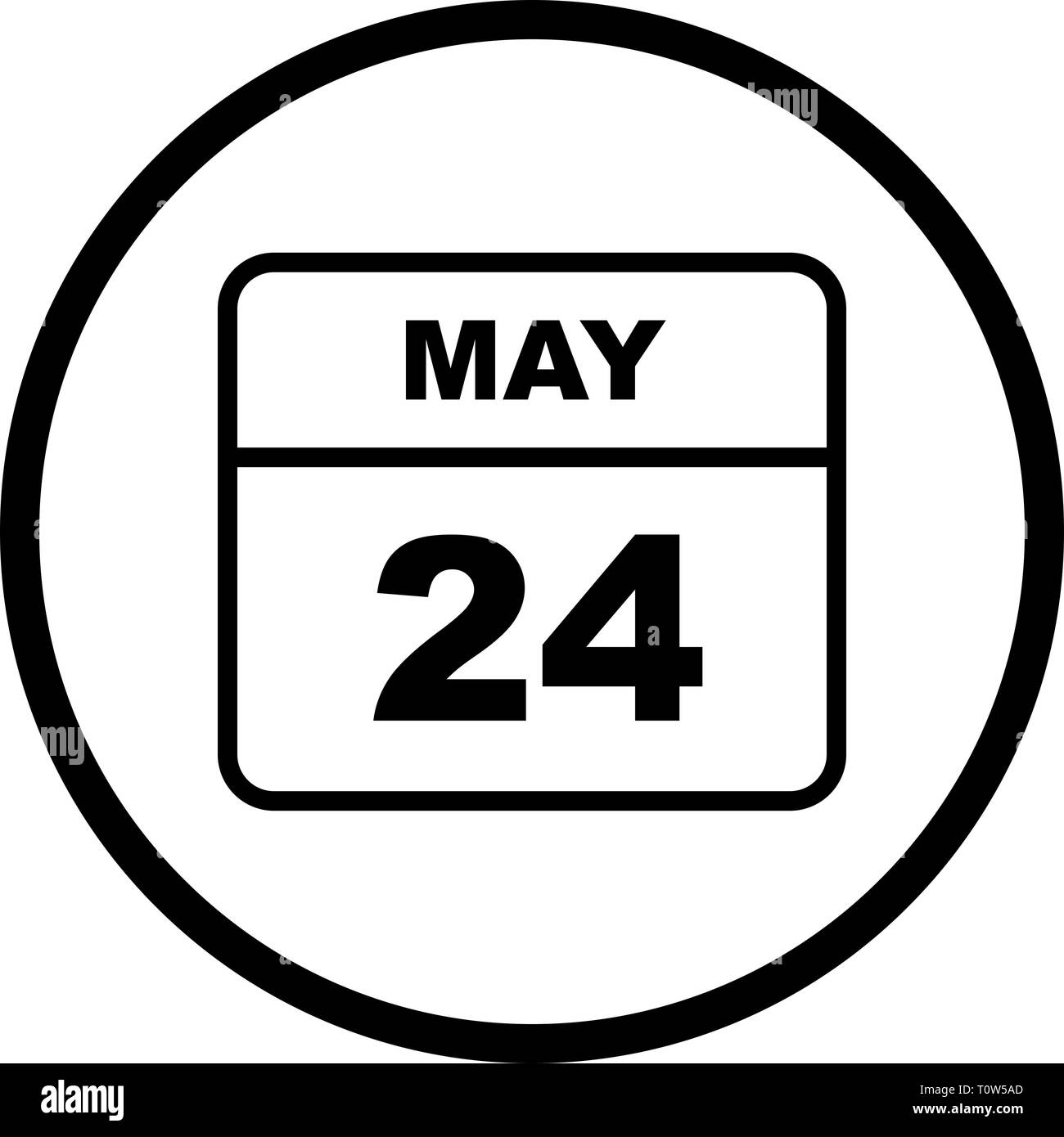 May 24th Date on a Single Day Calendar Stock Photo - Alamy