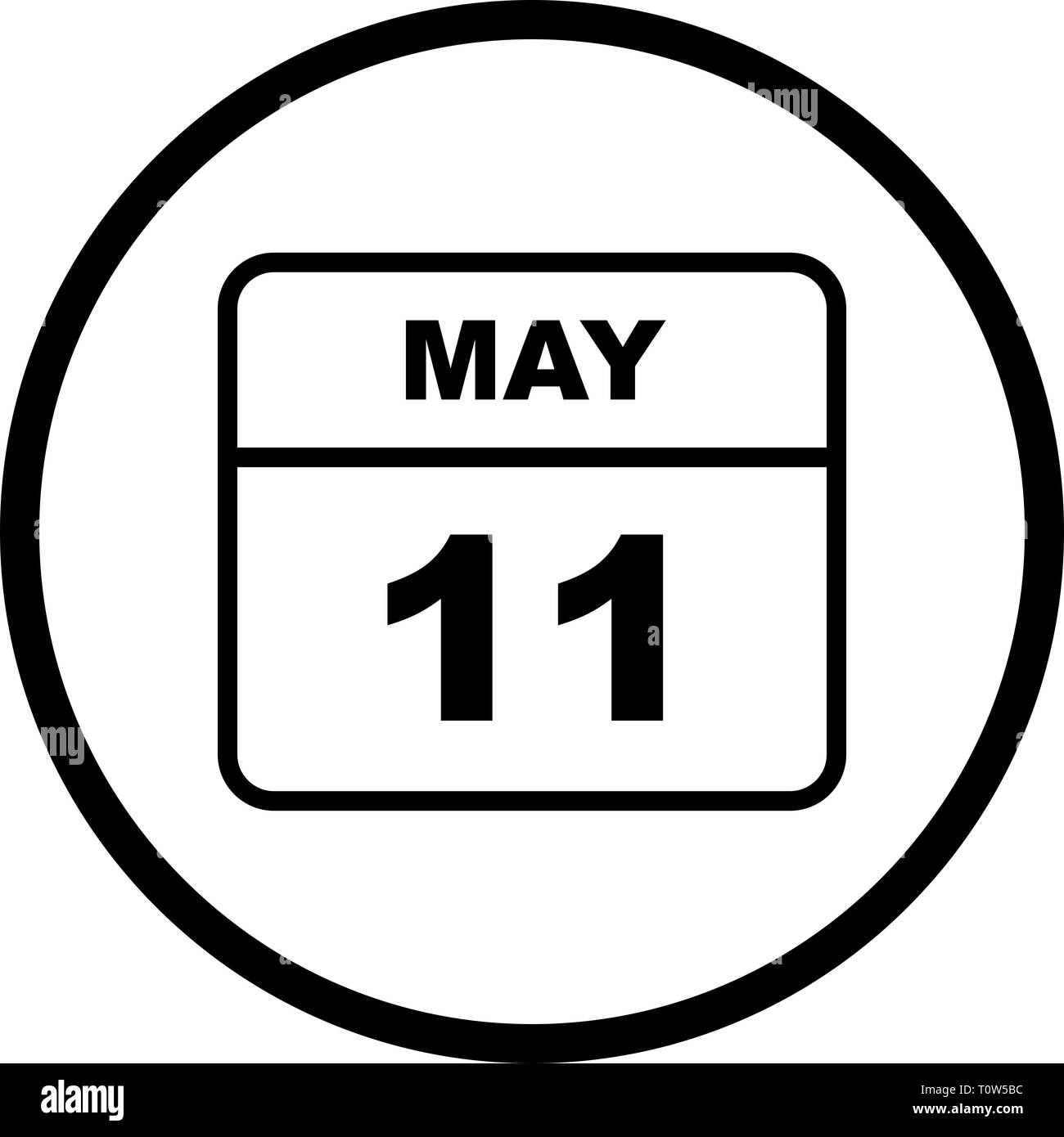 May 11th Date on a Single Day Calendar Stock Photo - Alamy