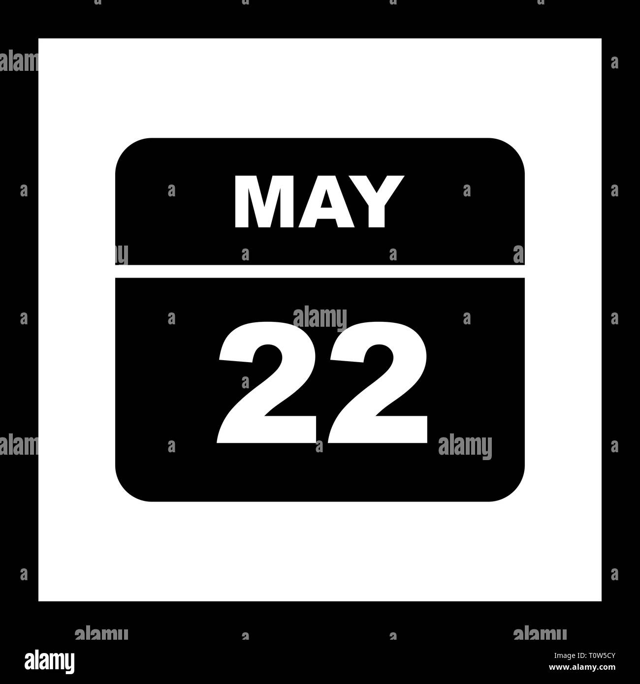 May 22nd Date on a Single Day Calendar Stock Photo - Alamy