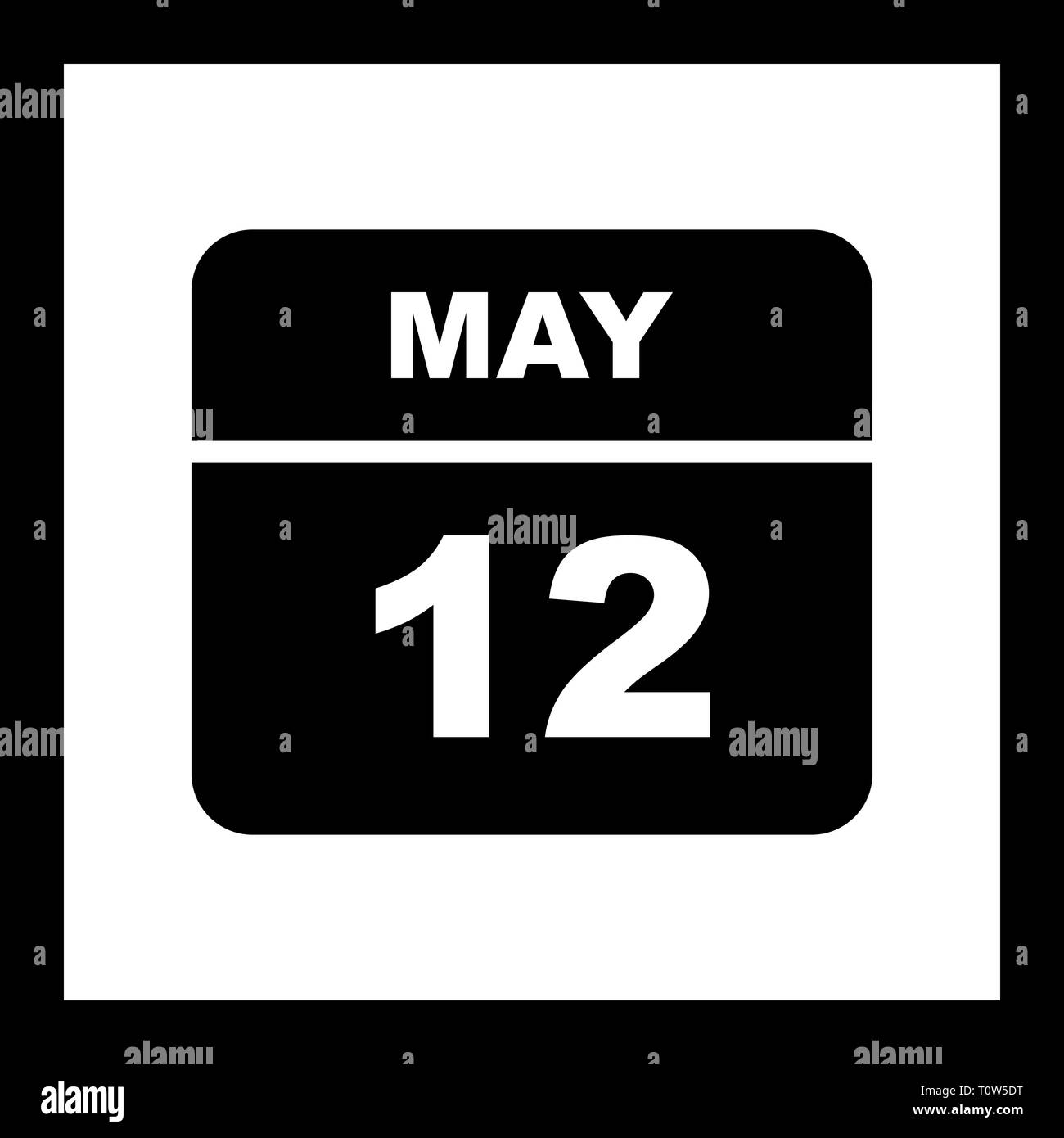 May 12th Date on a Single Day Calendar Stock Photo - Alamy