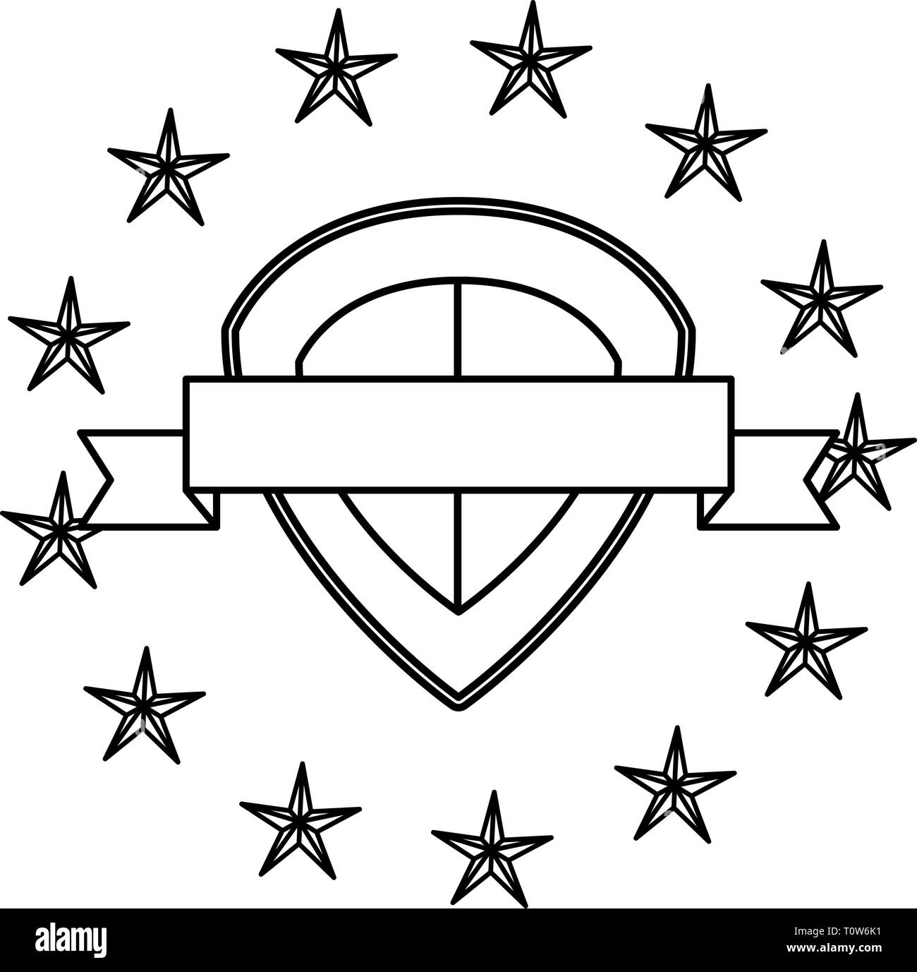 emblem badge empty template on white background vector illustration ...