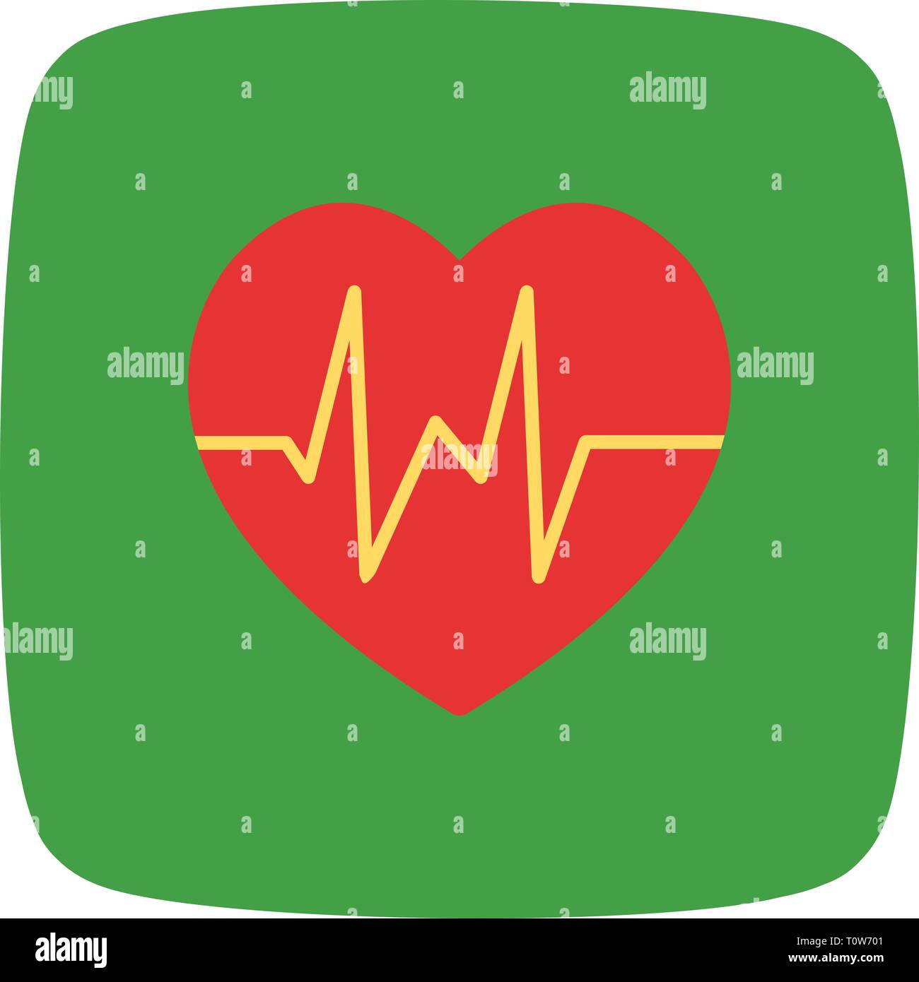 Illustration Heart Beat Icon Stock Photo - Alamy