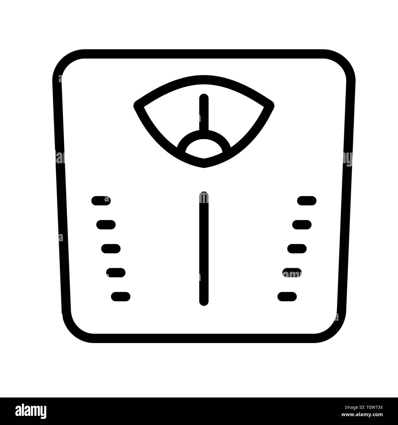 Illustration Weight Machine Icon Stock Photo - Alamy