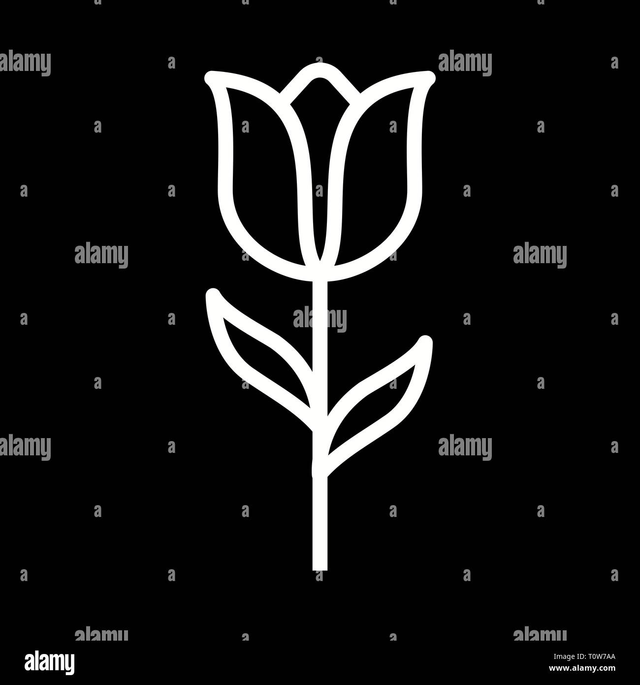 Illustration Tulip Icon Stock Photo - Alamy