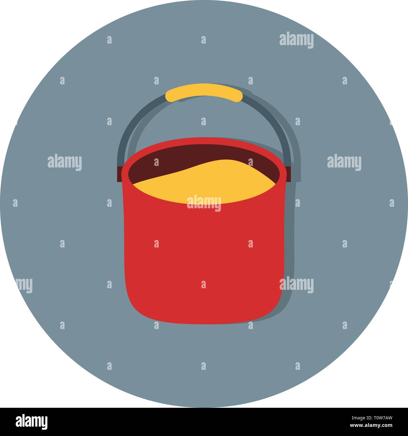 Illustration Pail Icon Stock Photo - Alamy