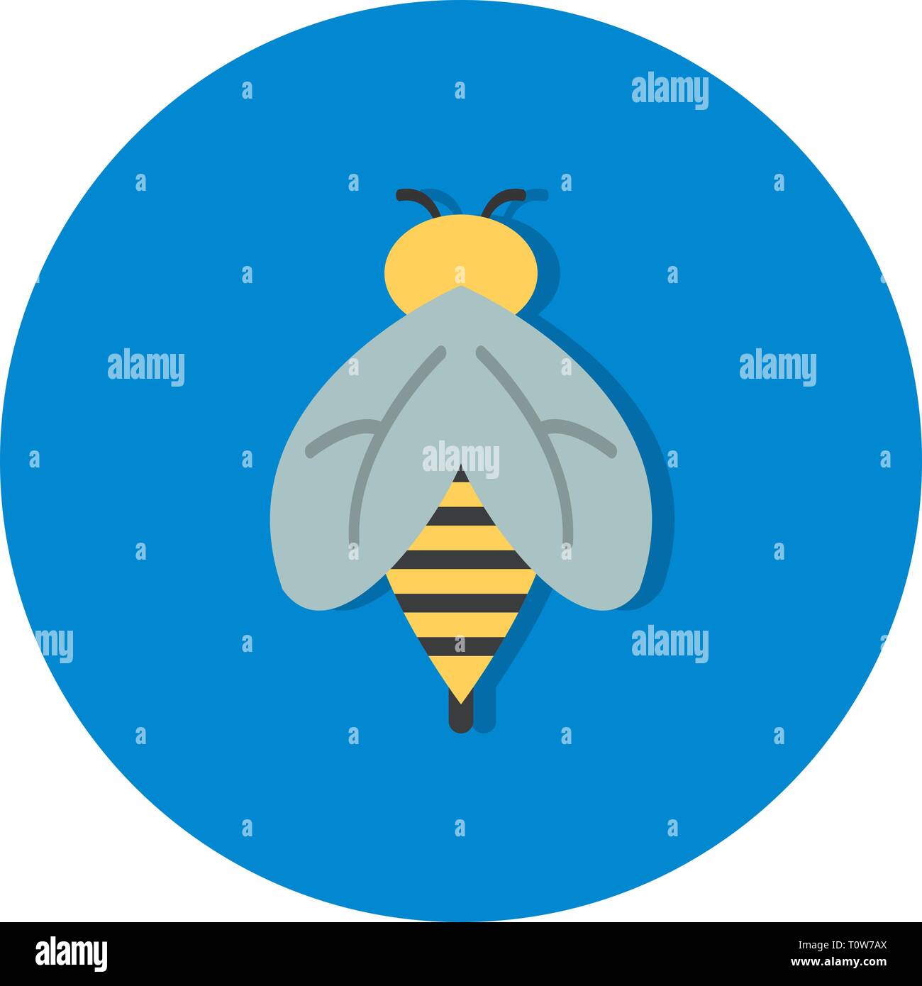 Illustration Bee Icon Stock Photo - Alamy
