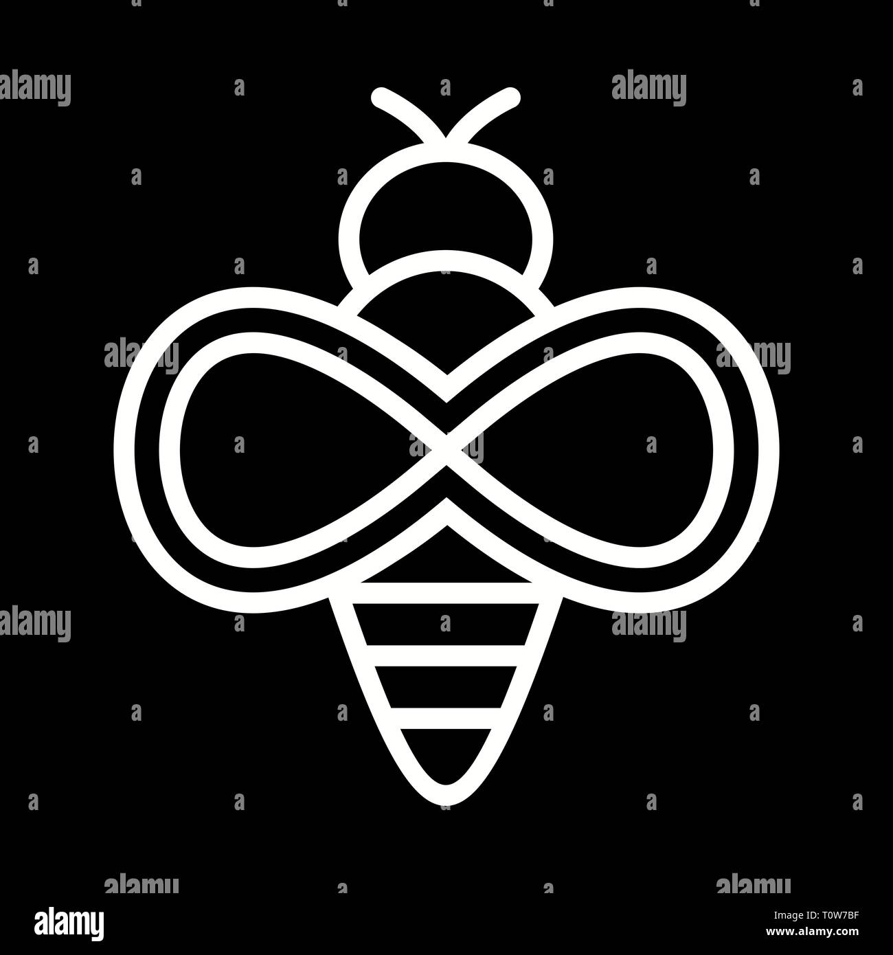 Illustration Bee Icon Stock Photo - Alamy