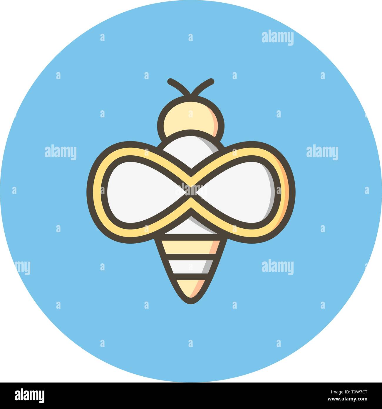Illustration Bee Icon Stock Photo - Alamy