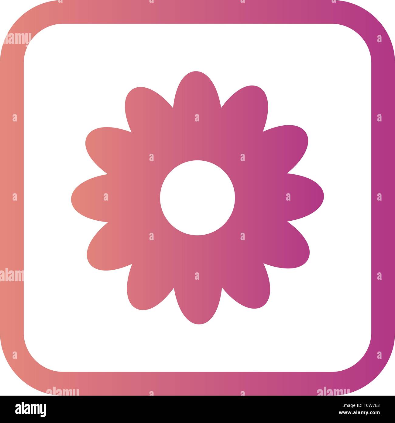 Illustration Daisy Icon Stock Photo - Alamy