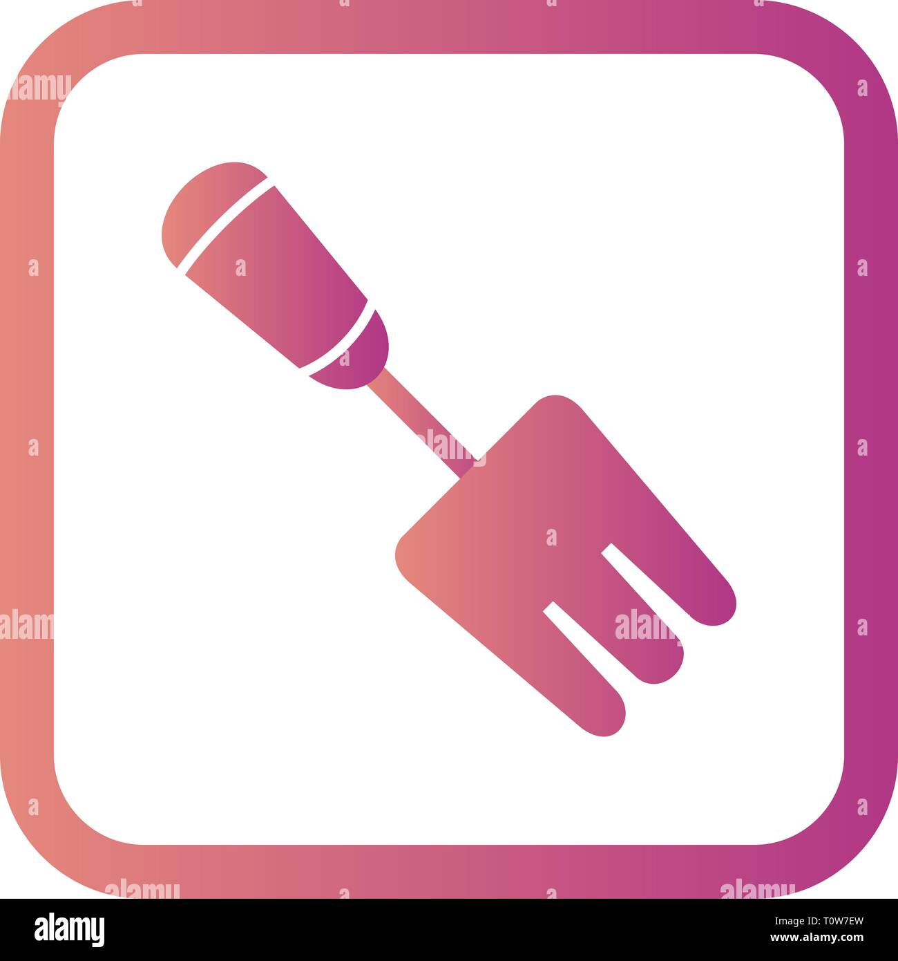 Illustration Garden Fork Icon Stock Photo - Alamy
