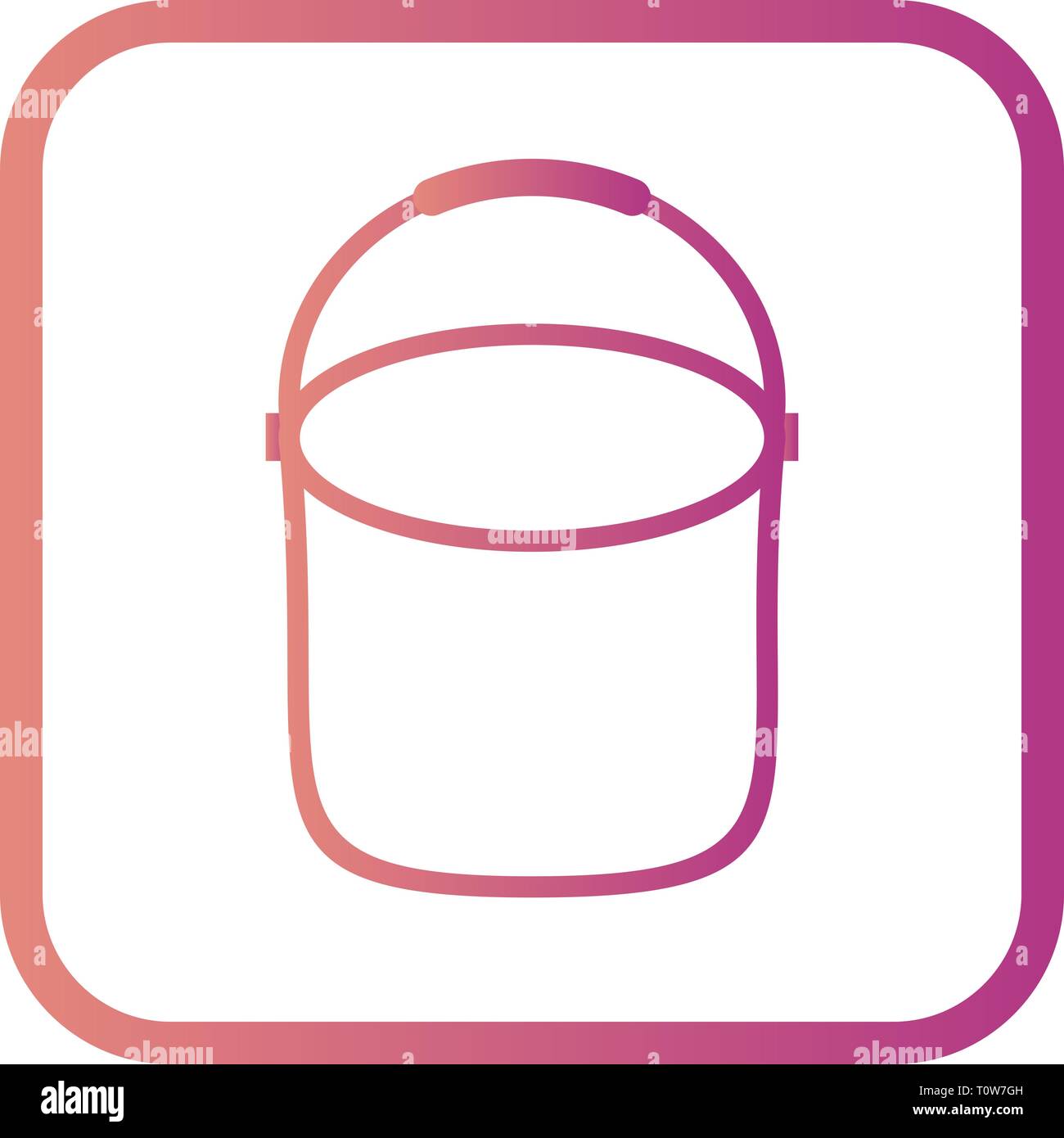 Illustration Pail Icon Stock Photo - Alamy