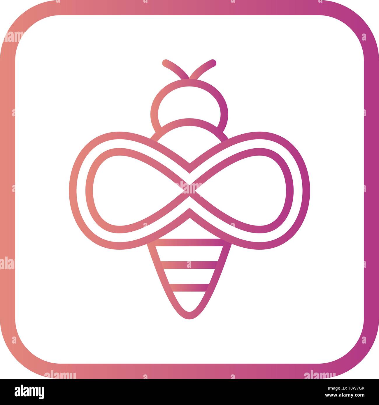 Illustration Bee Icon Stock Photo - Alamy