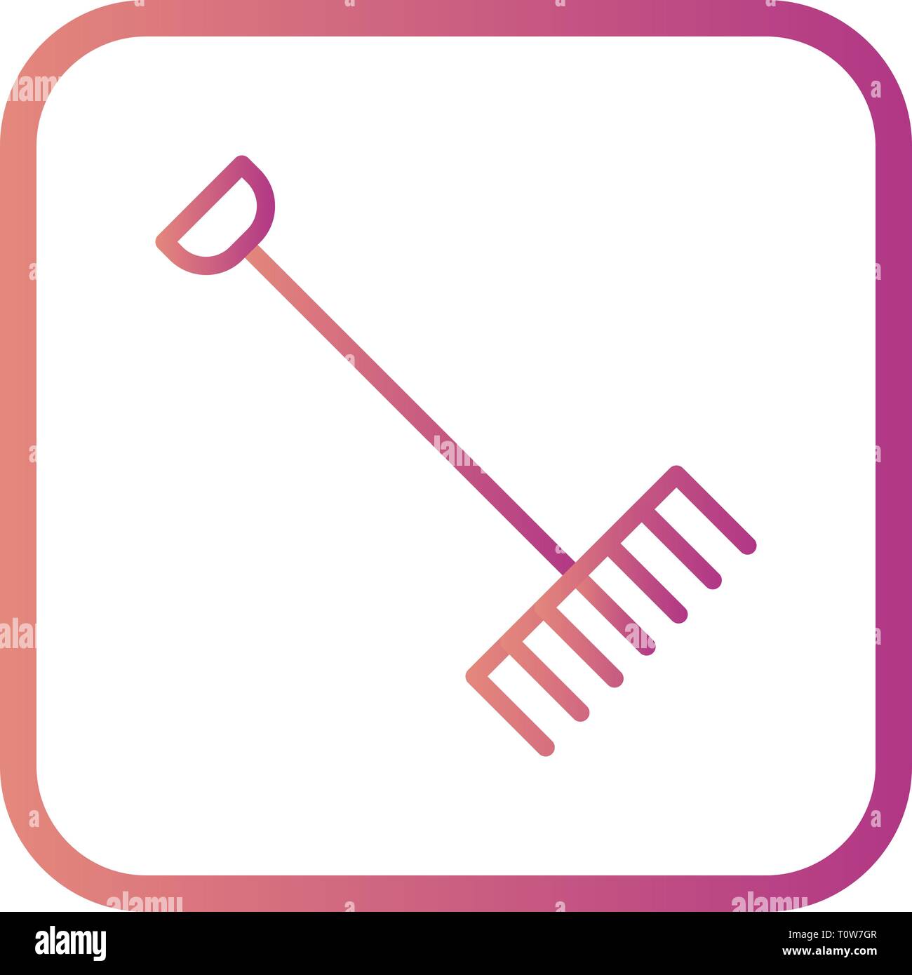 Illustration Rake Icon Stock Photo - Alamy