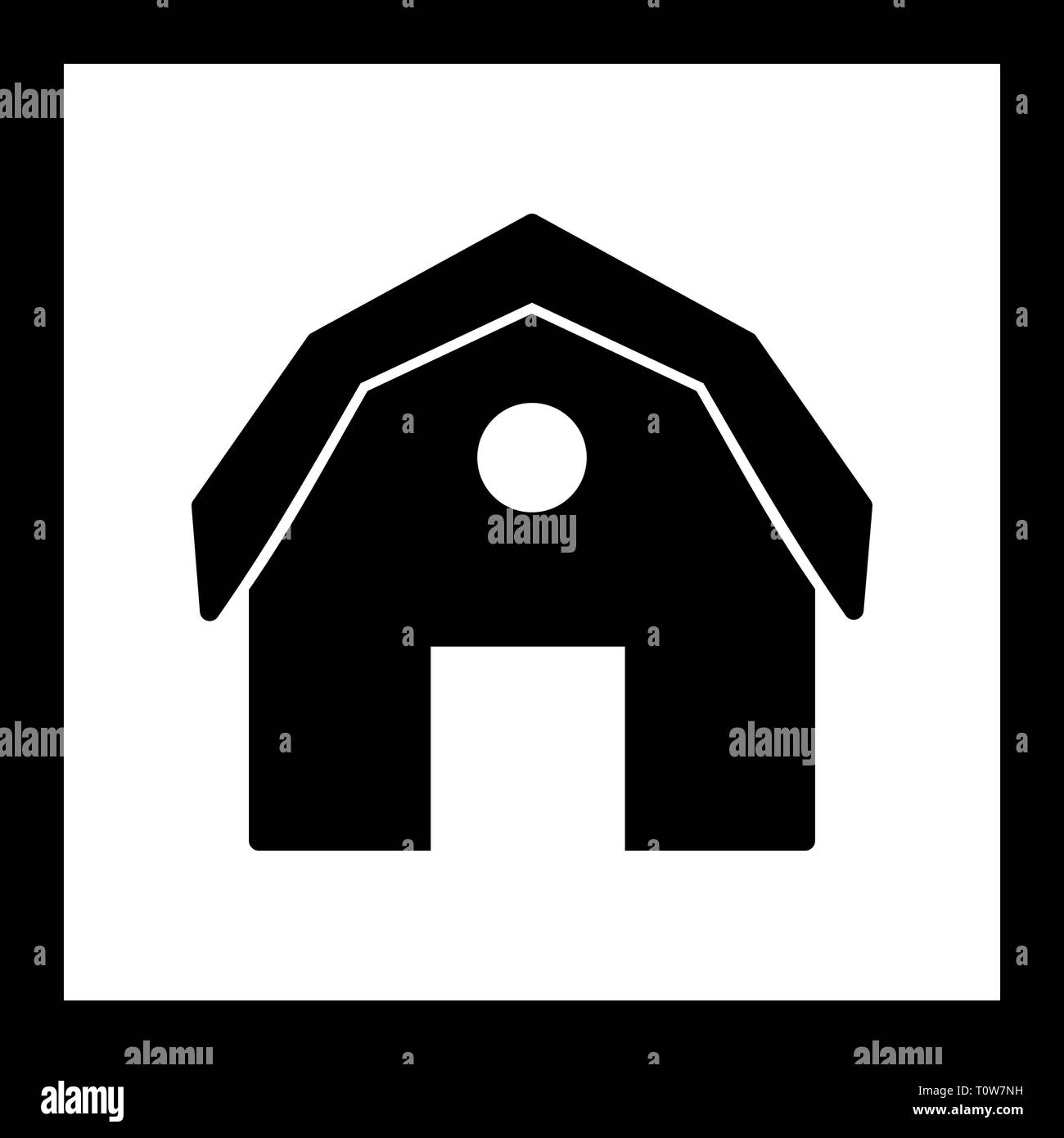 Illustration Barn Icon Stock Photo - Alamy