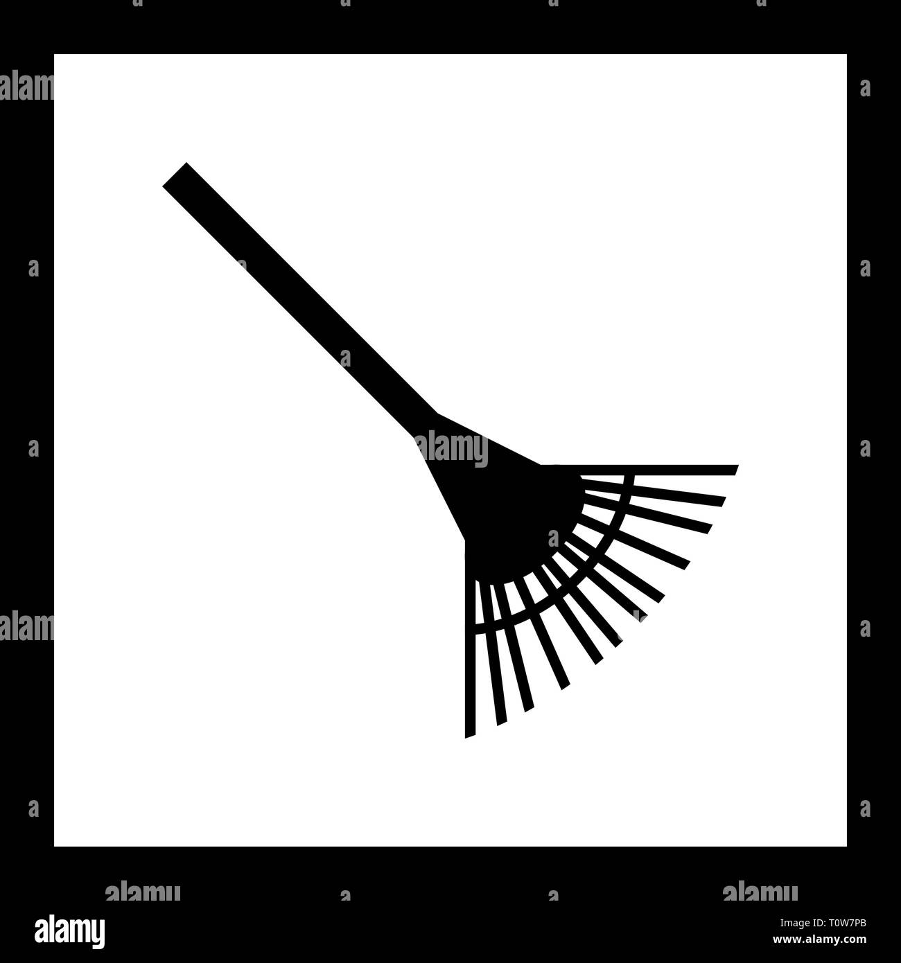 Illustration Rake Icon Stock Photo - Alamy