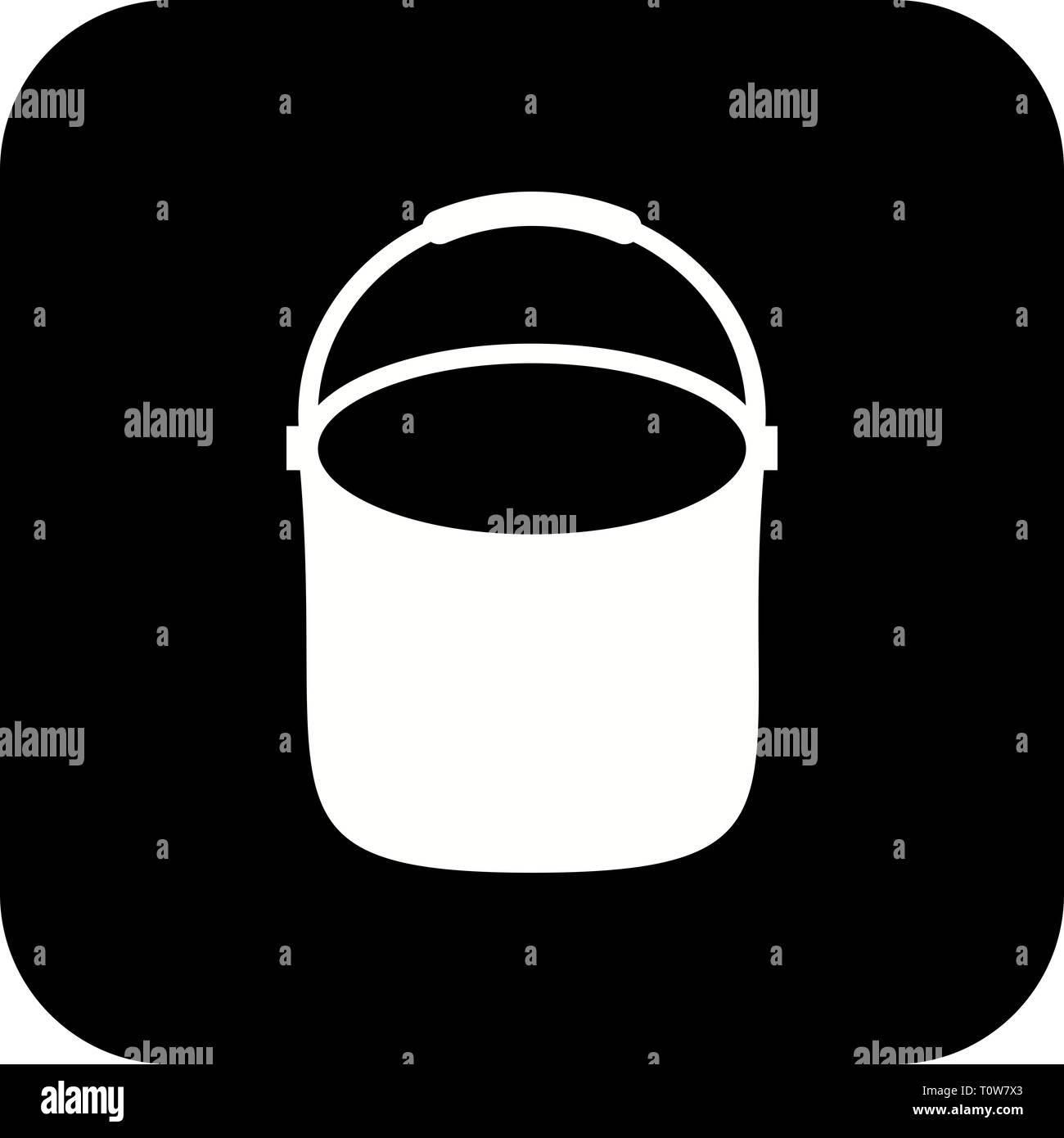Illustration Pail Icon Stock Photo - Alamy