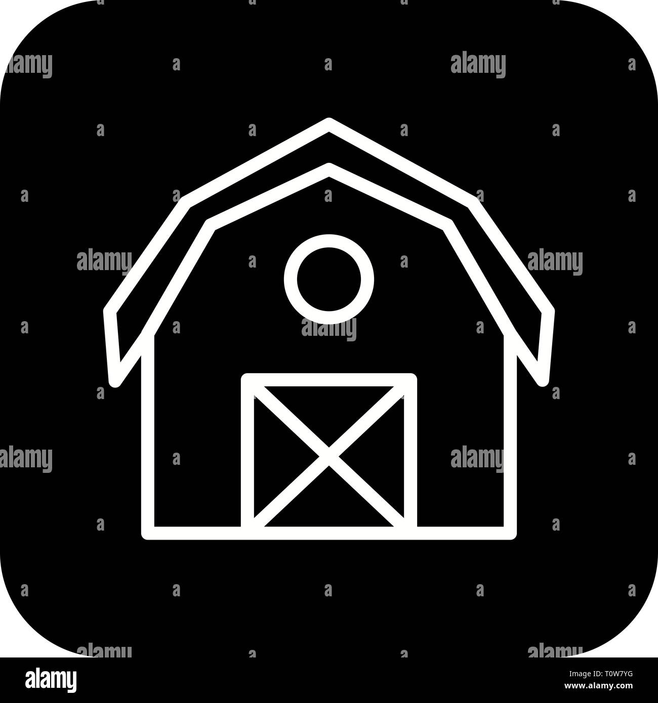 Illustration Barn Icon Stock Photo - Alamy