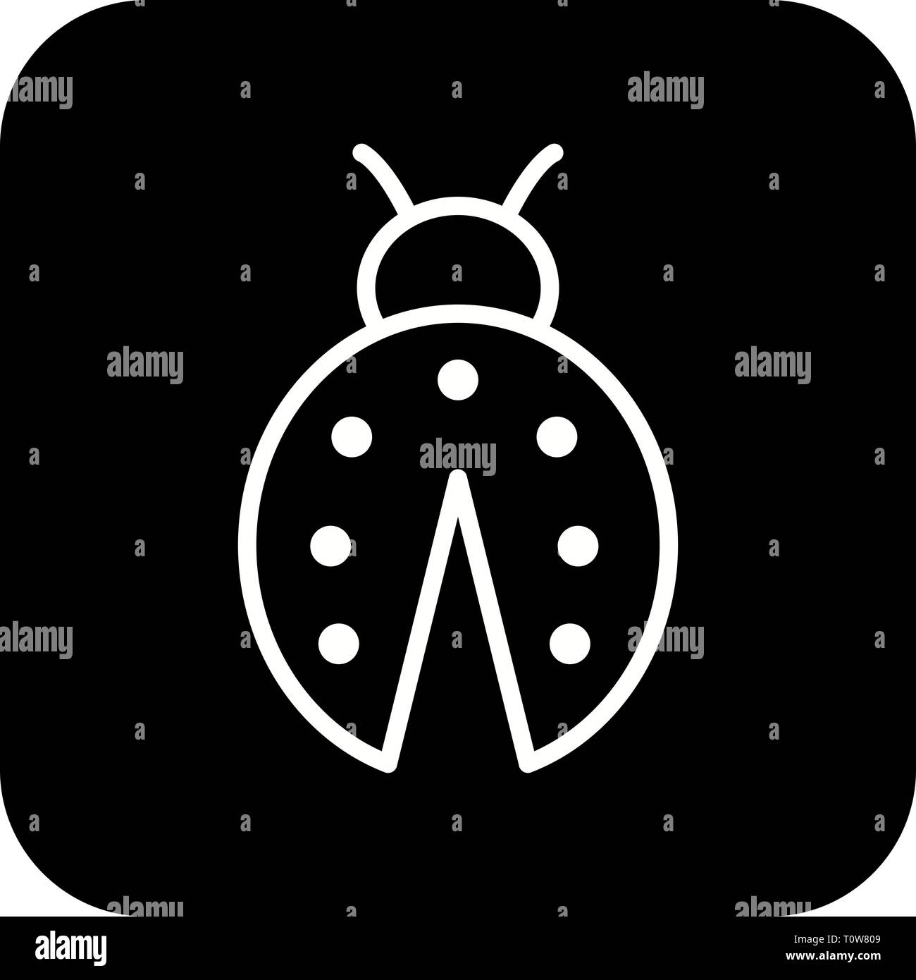 Illustration Lady Bug Icon Stock Photo - Alamy