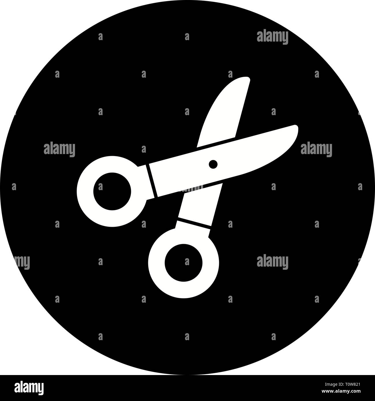 Illustration Scissors Icon Stock Photo - Alamy