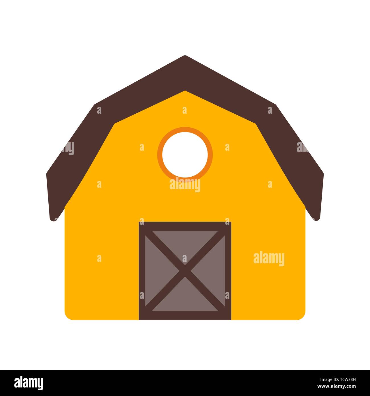 Illustration Barn Icon Stock Photo - Alamy