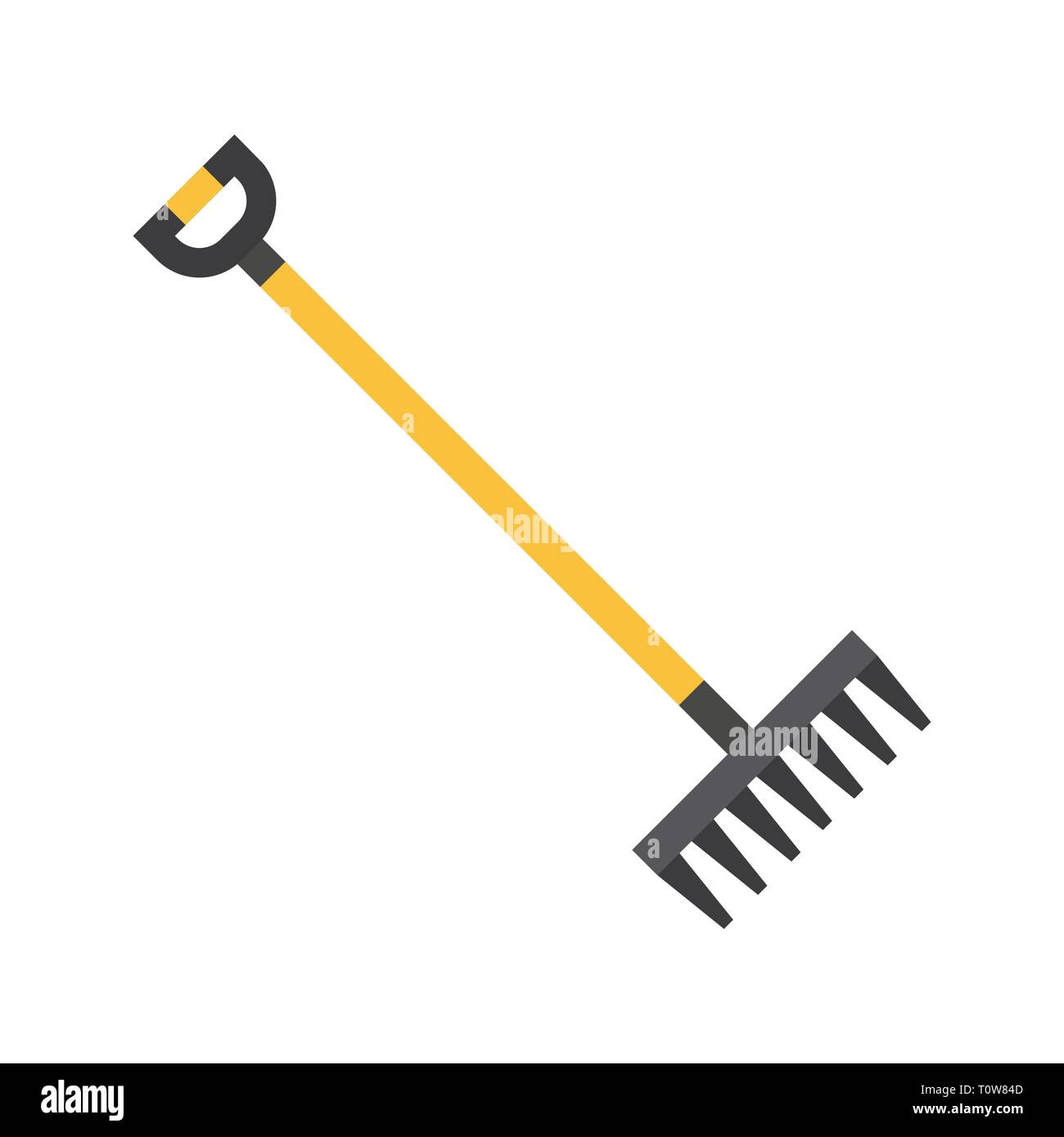 Illustration Rake Icon Stock Photo - Alamy