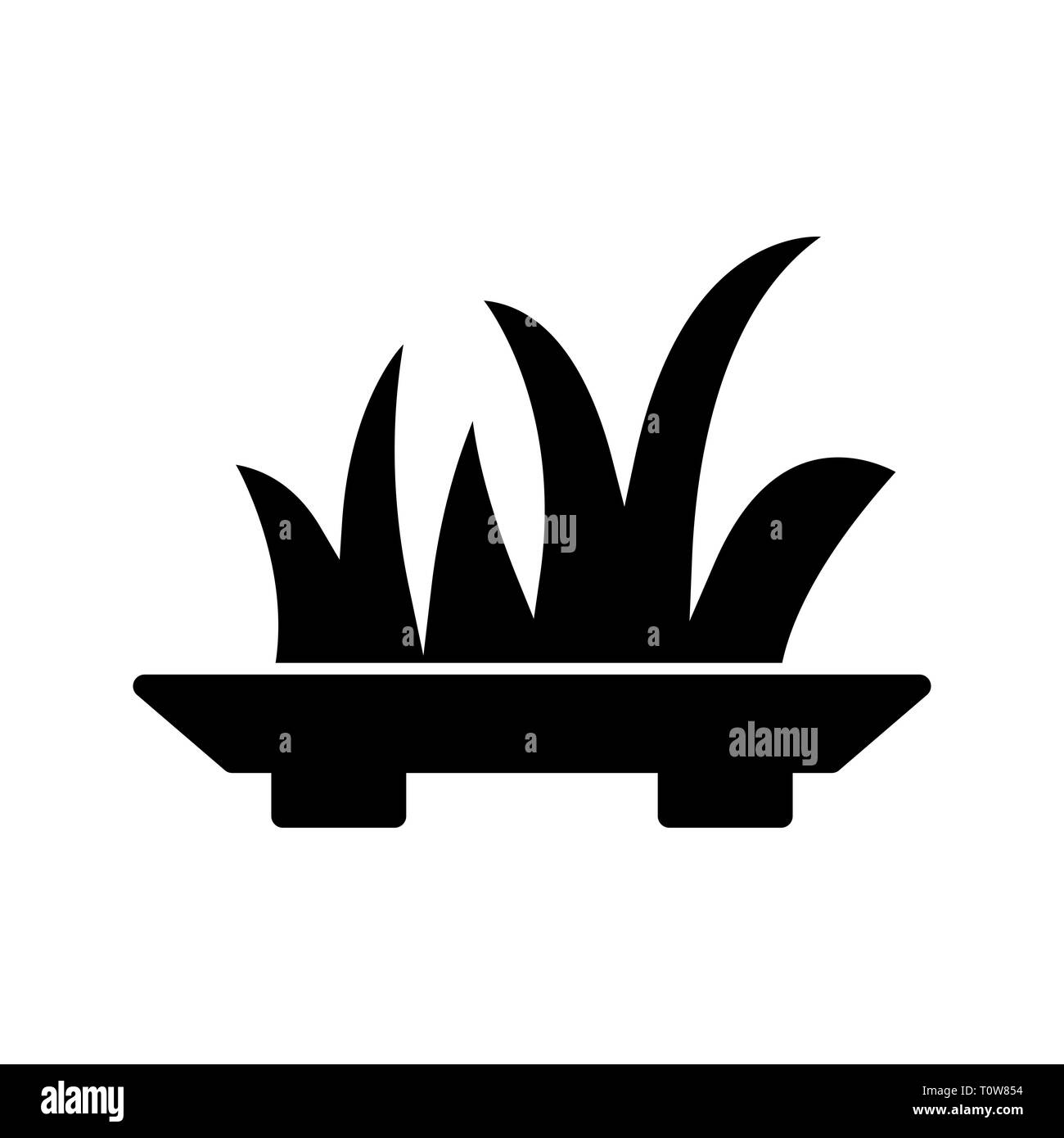 Illustration Grass Icon Stock Photo - Alamy