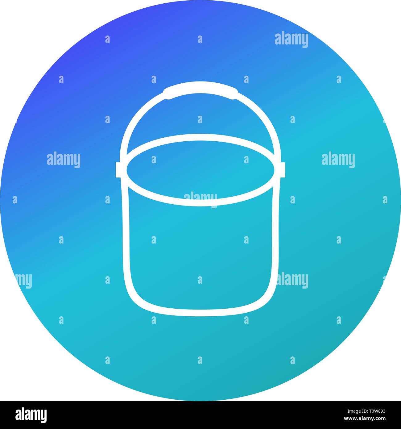Illustration Pail Icon Stock Photo - Alamy
