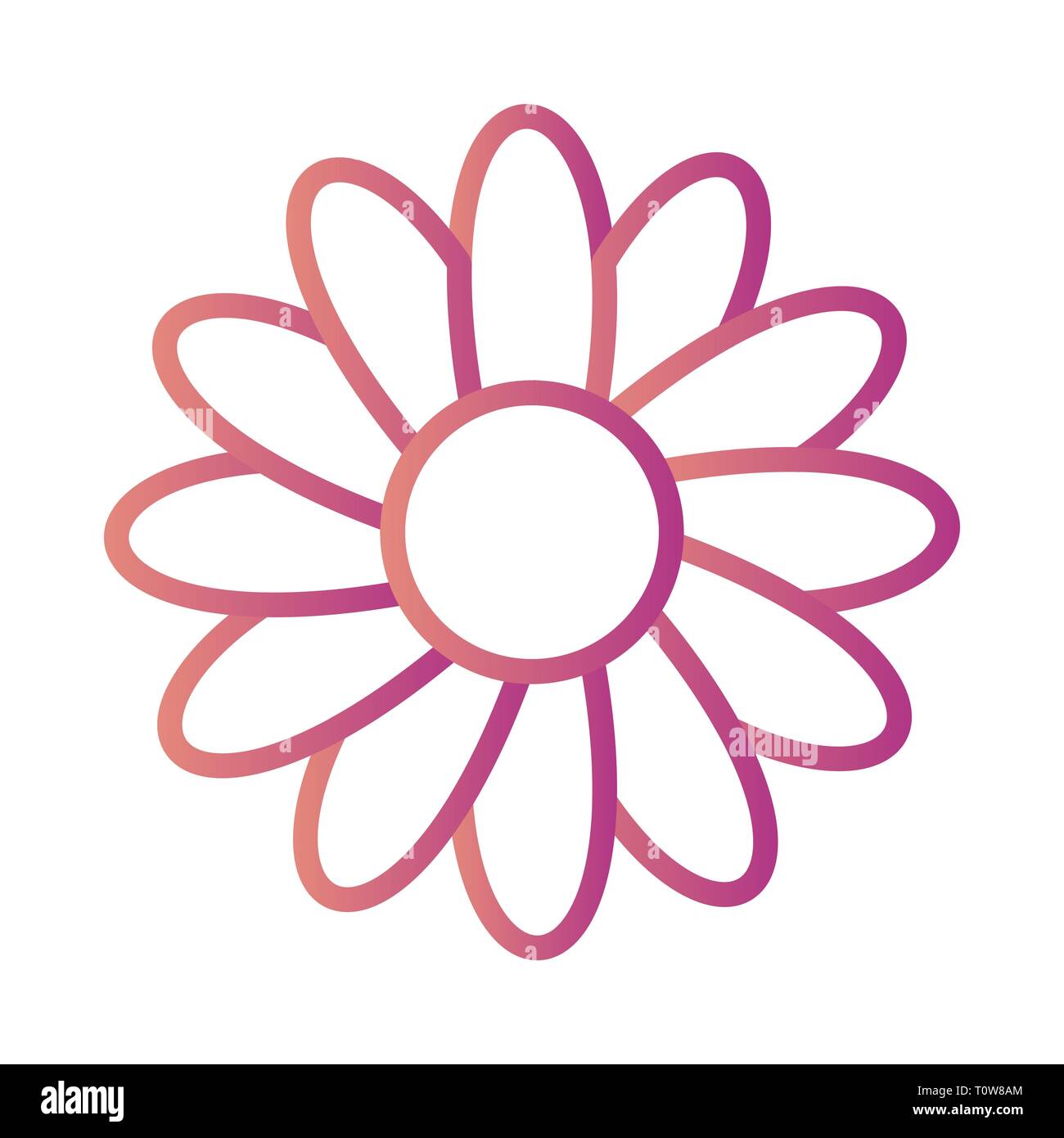 Illustration Daisy Icon Stock Photo - Alamy