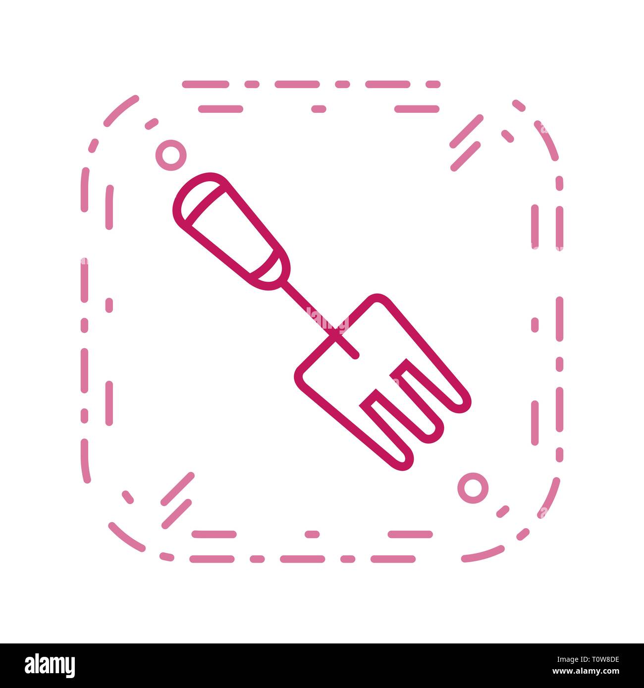 Illustration Garden Fork Icon Stock Photo - Alamy