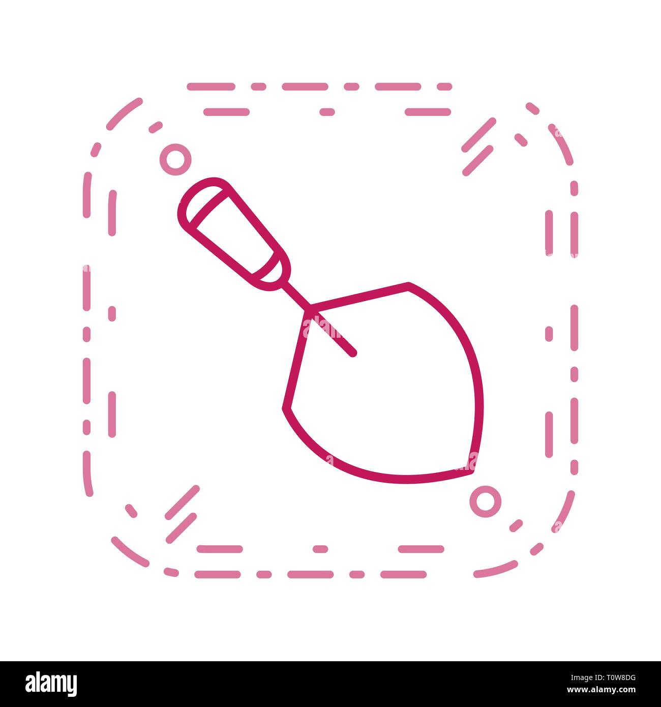 Illustration Trowel Icon Stock Photo - Alamy
