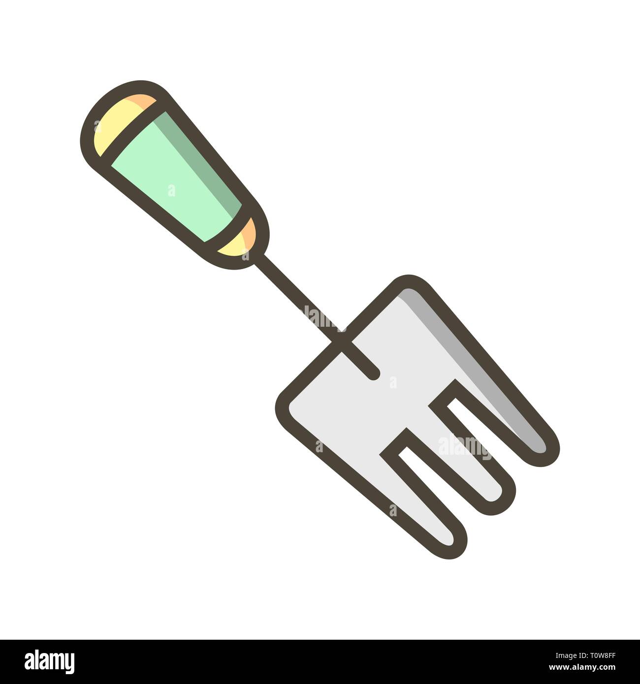 Illustration Garden Fork Icon Stock Photo - Alamy