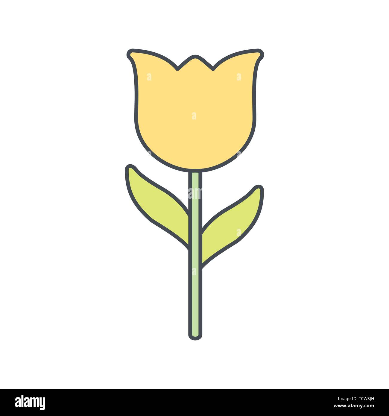 Illustration Tulip Icon Stock Photo - Alamy