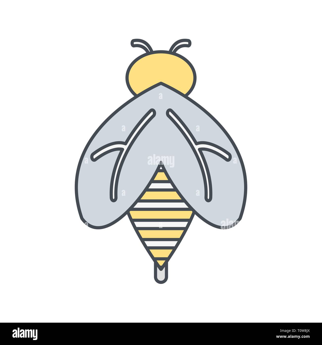 Illustration Bee Icon Stock Photo - Alamy