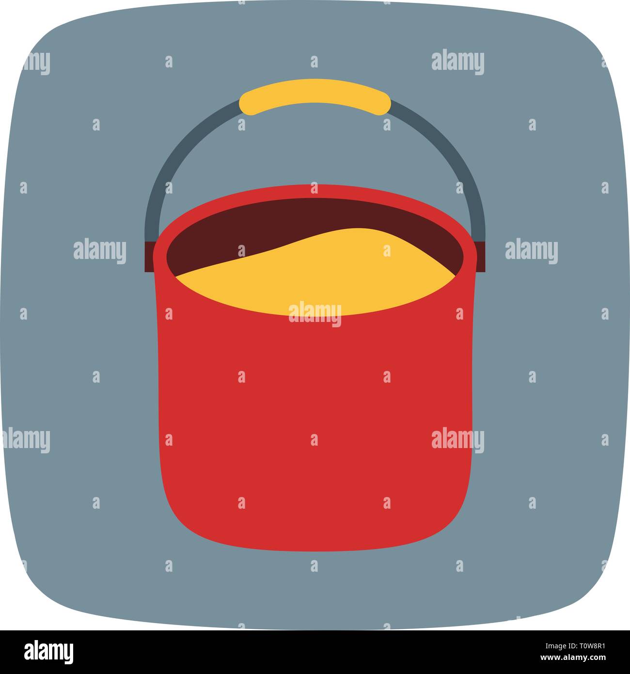 Illustration Pail Icon Stock Photo - Alamy