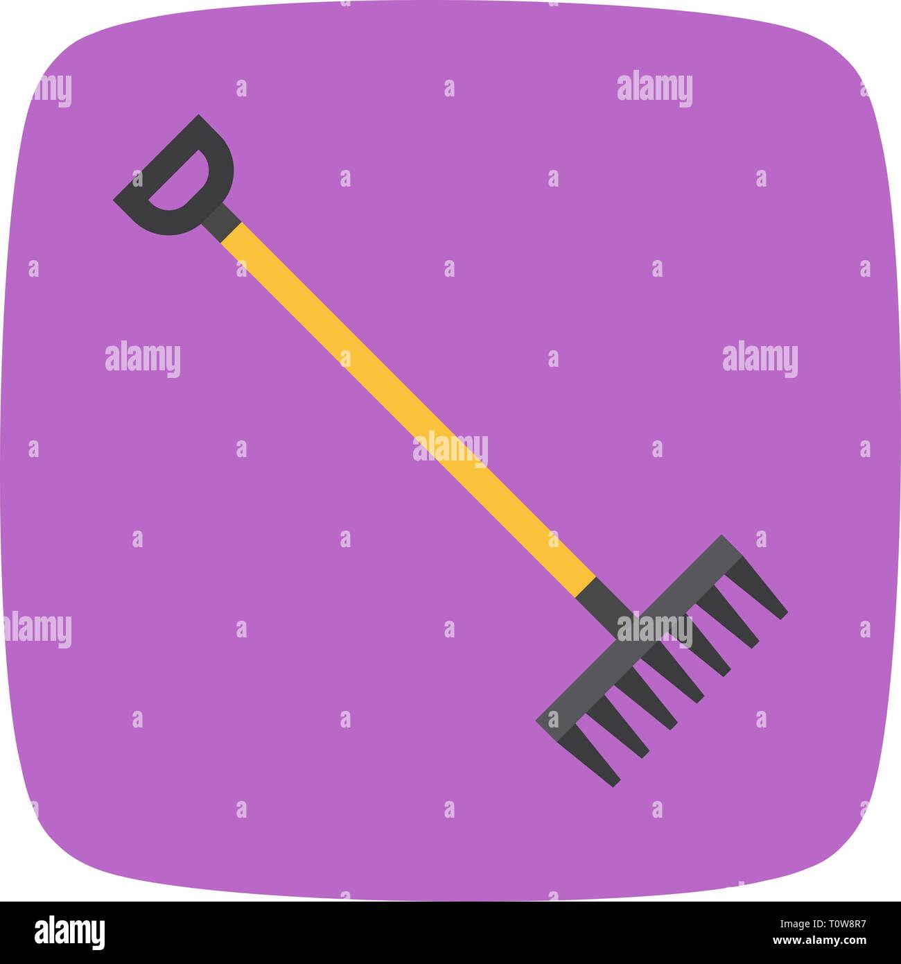 Illustration Rake Icon Stock Photo - Alamy