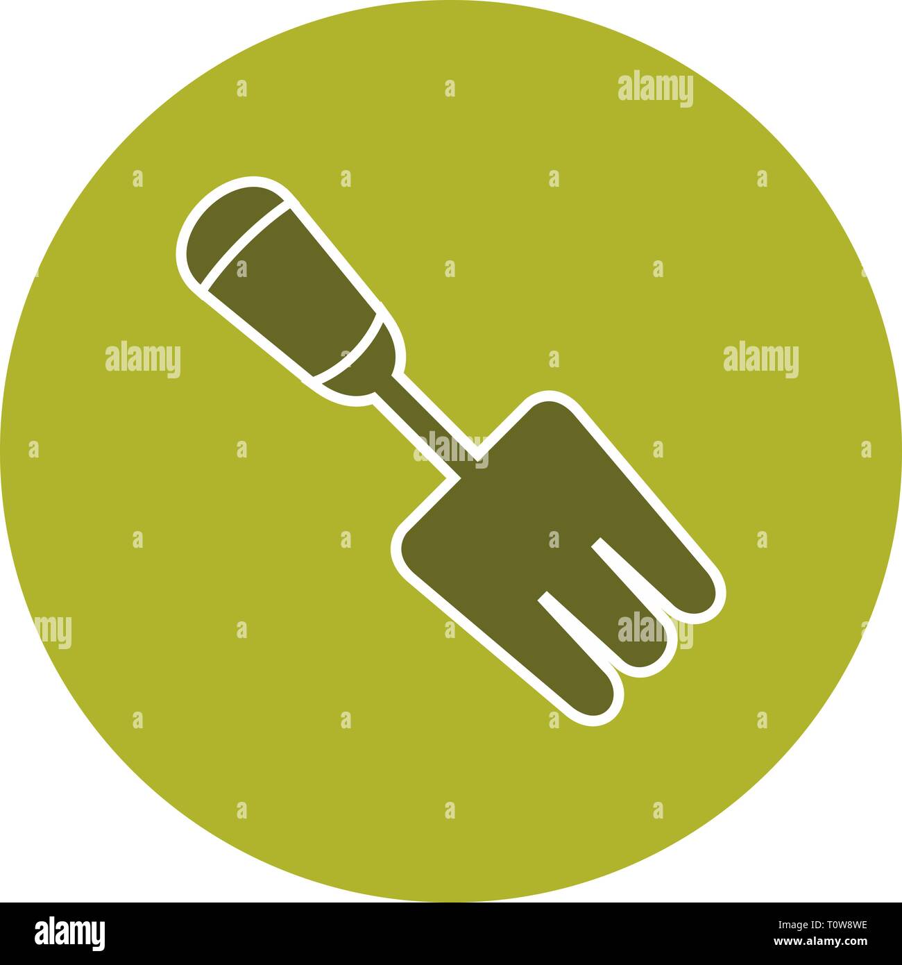 Illustration Garden Fork Icon Stock Photo - Alamy
