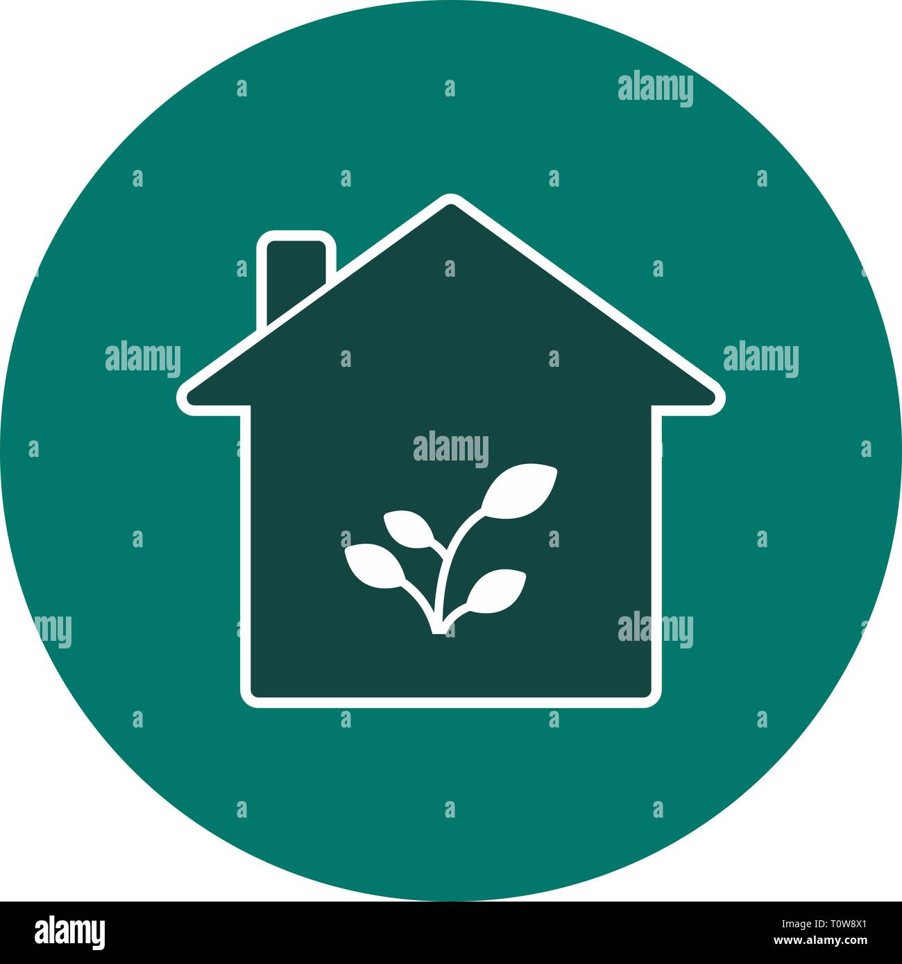 Illustration Plant House Icon Stock Photo - Alamy