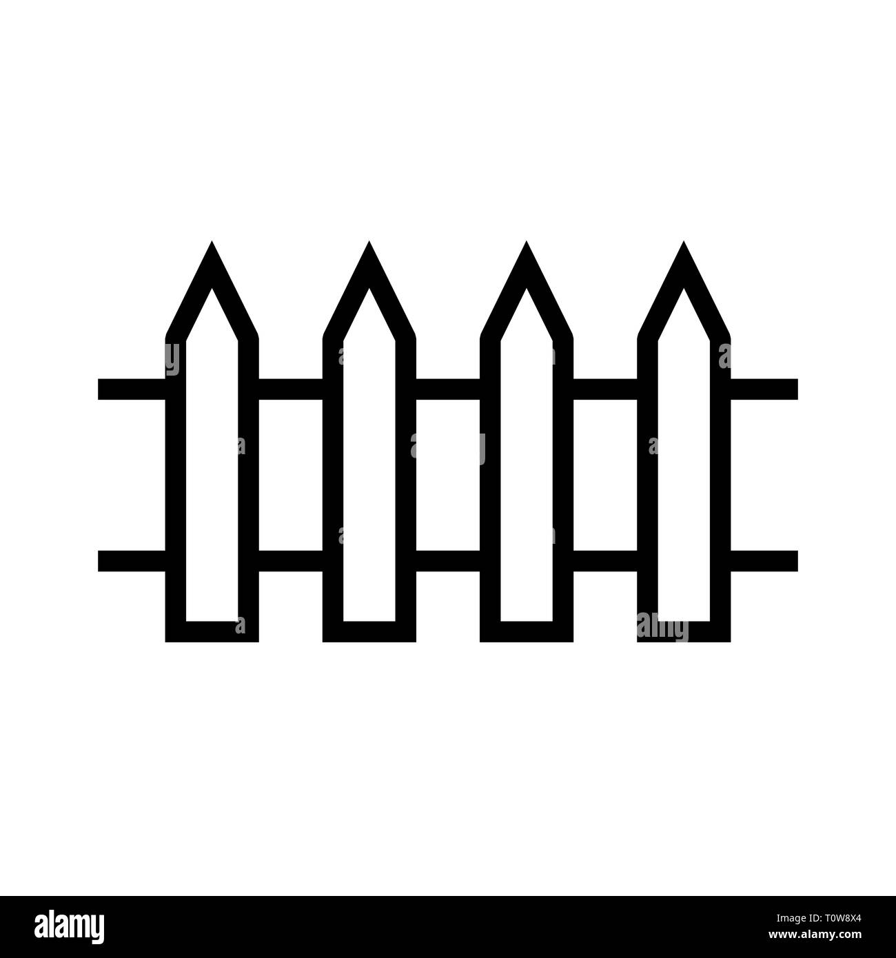 Illustration Fence Icon Stock Photo - Alamy