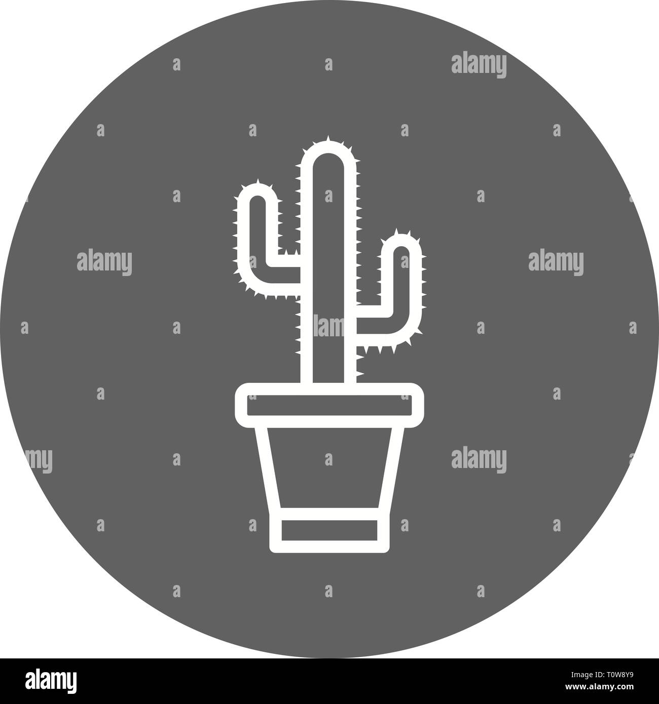 Illustration Cactus Icon Stock Photo - Alamy